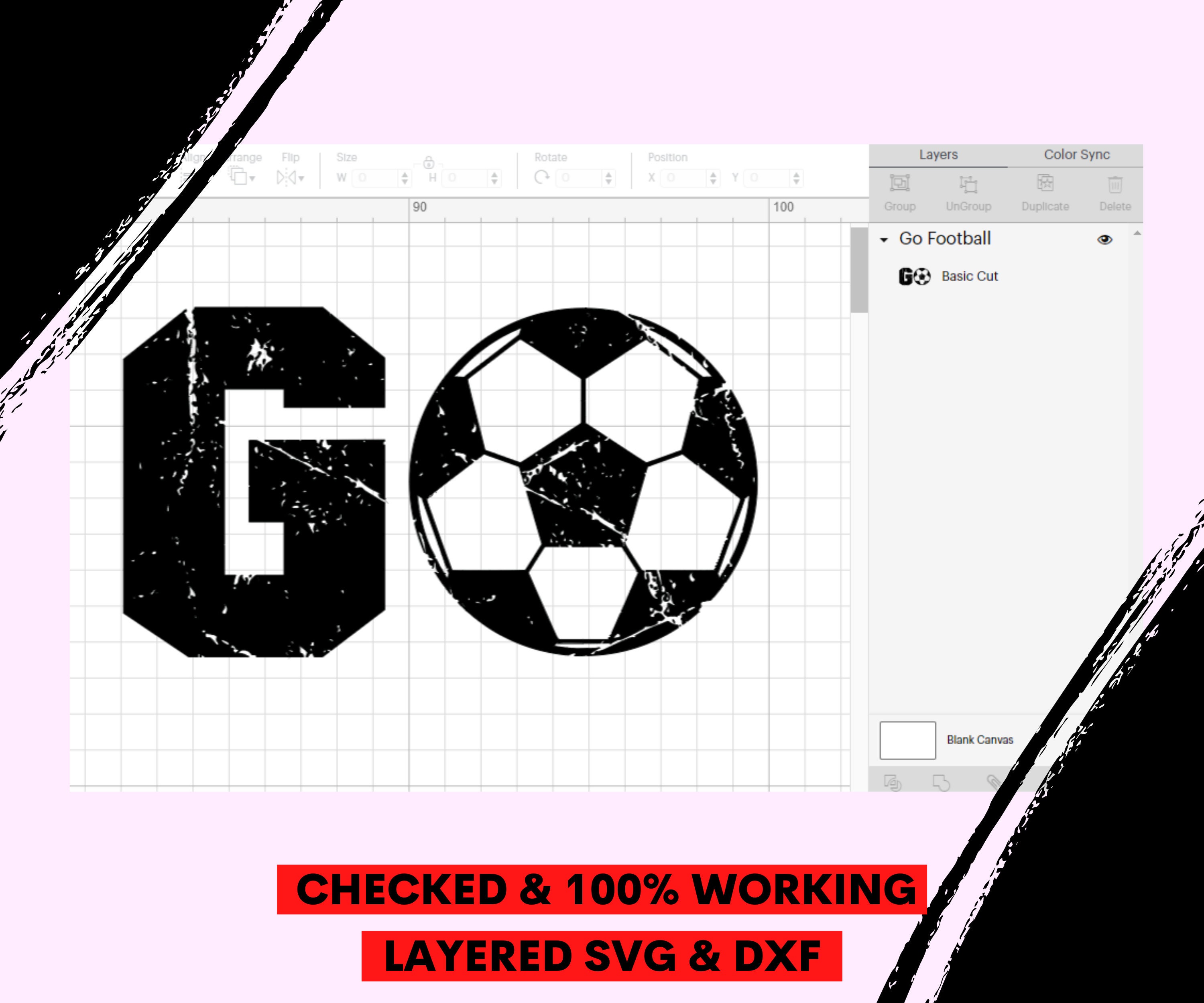 GO Soccer SVG Go Football Clip Art Distressed Grunge Sports | Etsy