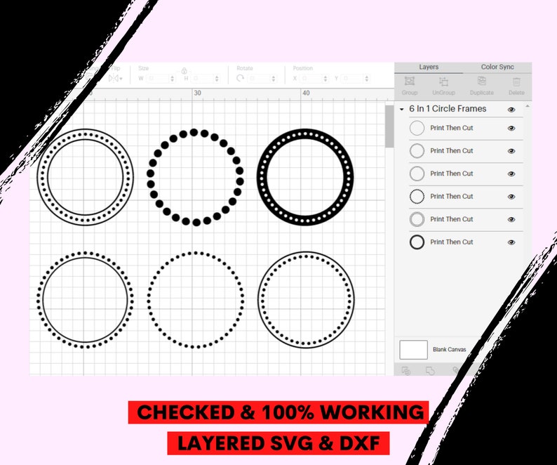 Dotted Circle Frames SVG Bundle Circle Monogram Svg Cut File - Etsy