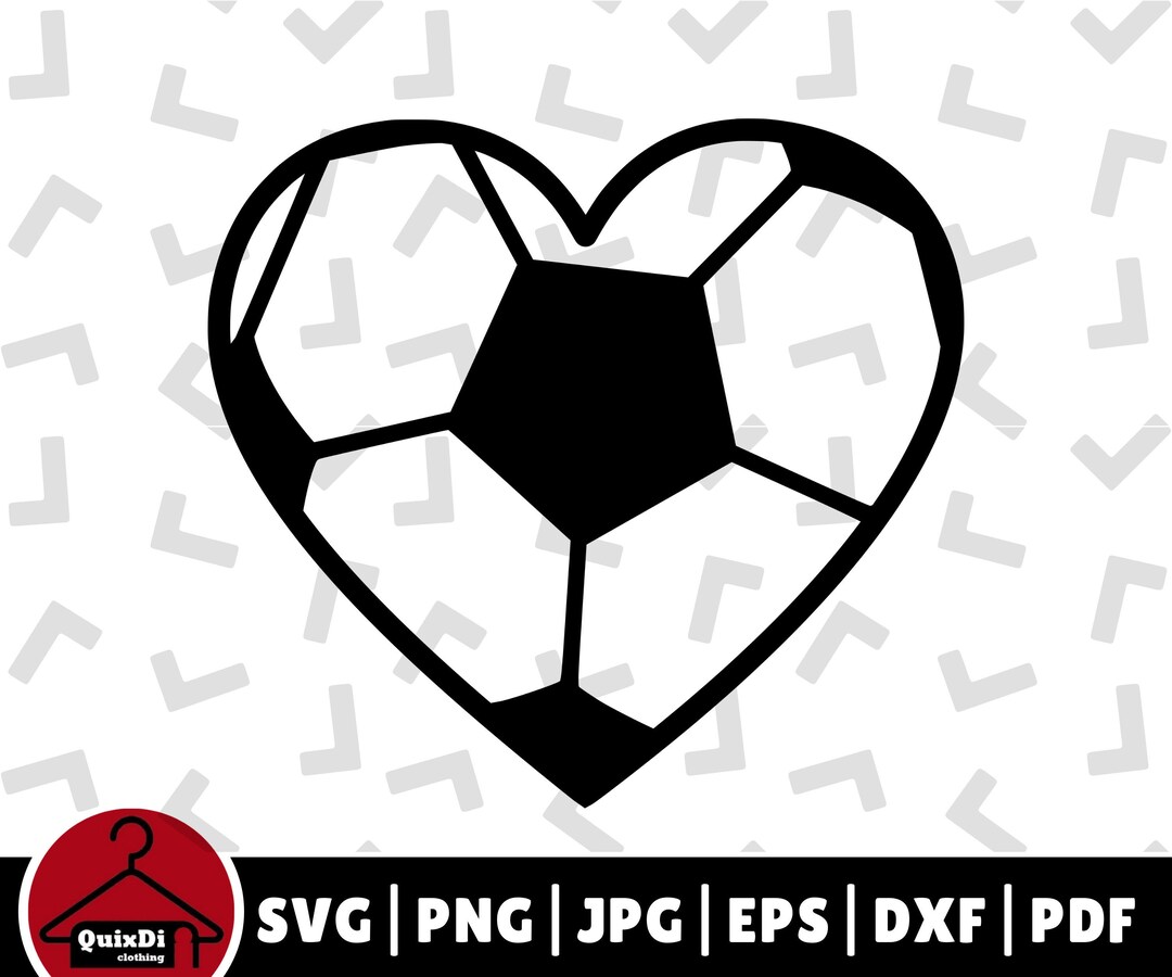 Soccer Heart Svg, Soccer Lover Svg, Love Football Clip Art Silhouette ...