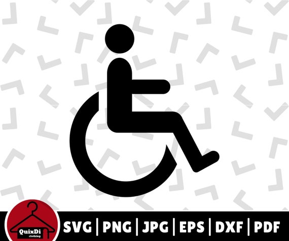 Wheel Chair Sign SVG Handicap Symbol Disabled Person Chair | Etsy