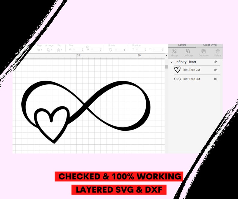 Infinity Symbol With Heart Svg Forever Symbol Clipart Cnc | Etsy