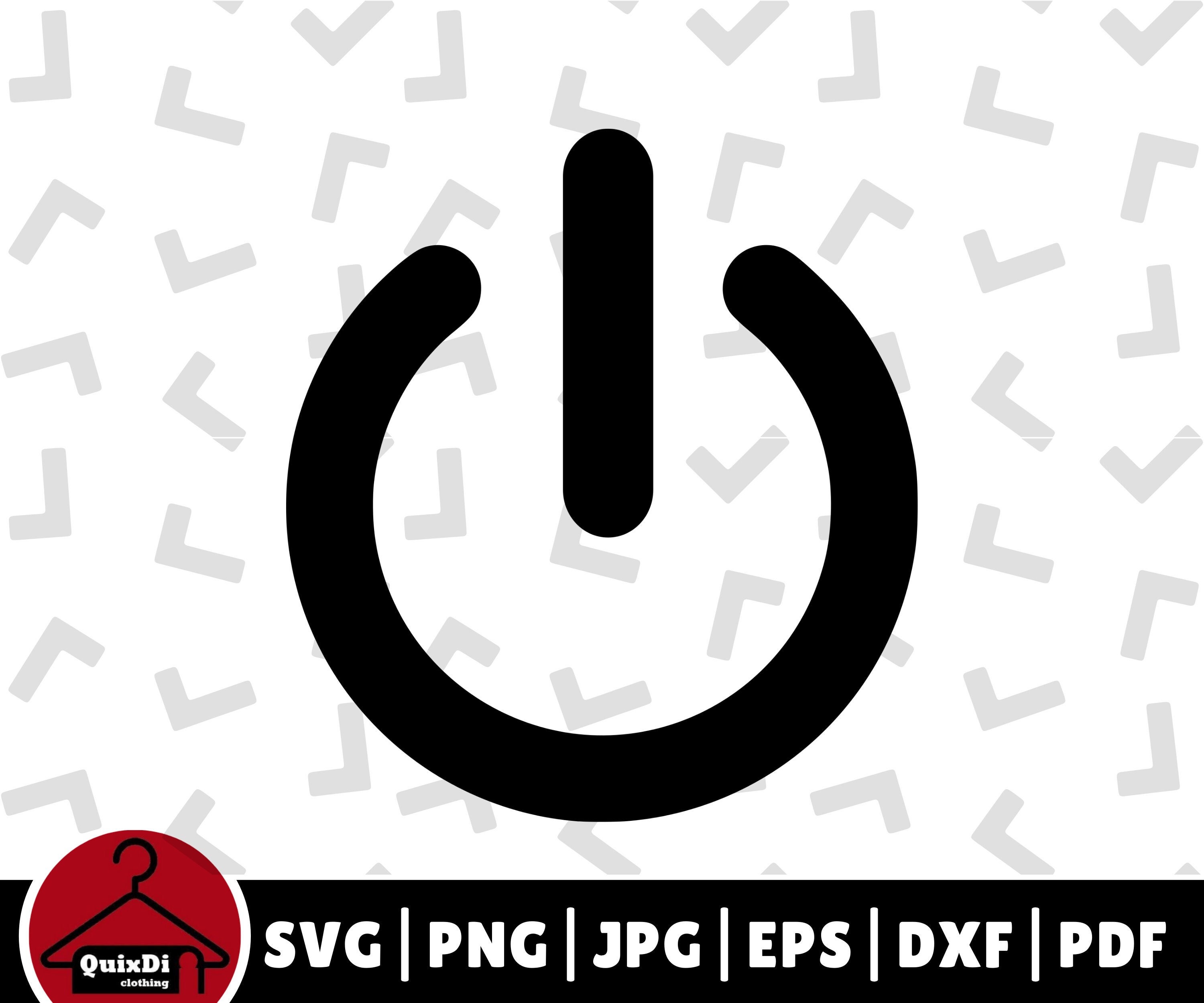 Símbolo de botón de encendido Svg On-Off Button Vector Cut - Etsy México
