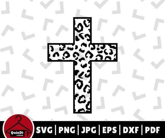 Leopard Print Cross Svg Cheetah Pattern Catholic Cross Clip | Etsy