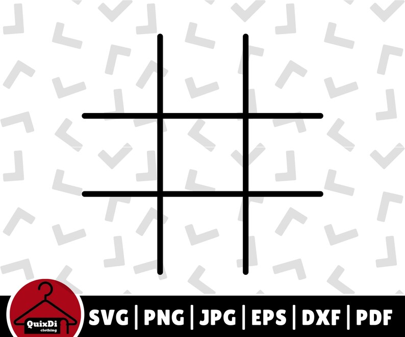 Tic Tac Toe SVG File Tic Tac Toe Grid Clip Art Noughts & - Etsy Denmark