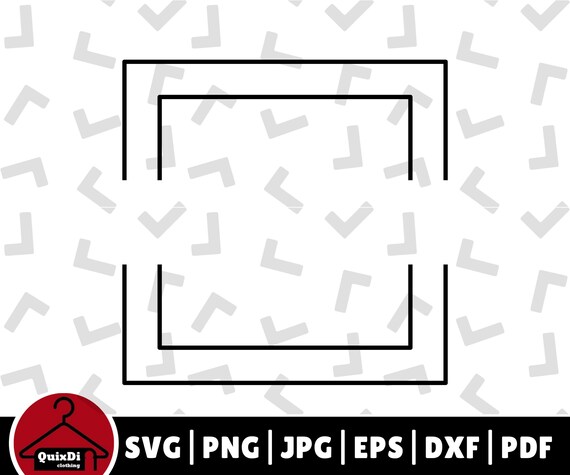 Split Square Frame SVG Double Square Monogram Svg Square | Etsy
