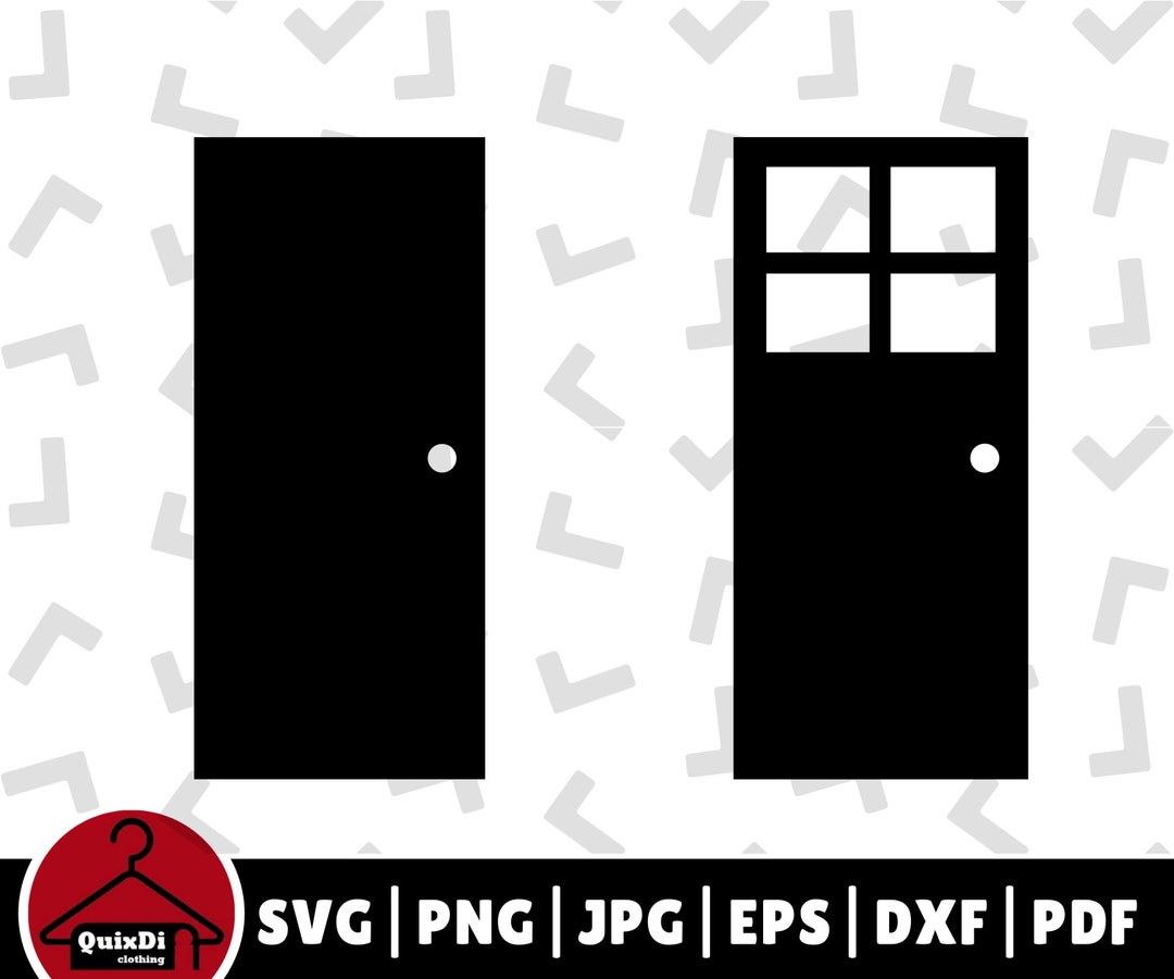 Home Door Window SVG, Closed Doors Cnc File, Silhouette - Cricut ...