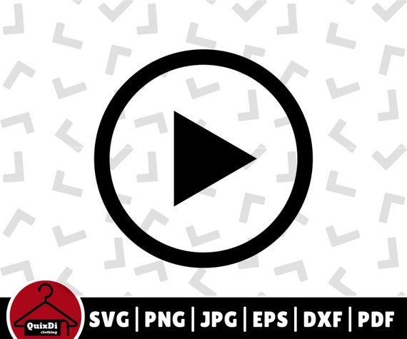 Music Play Button Svg Video Button Clipart Cnc File | Etsy