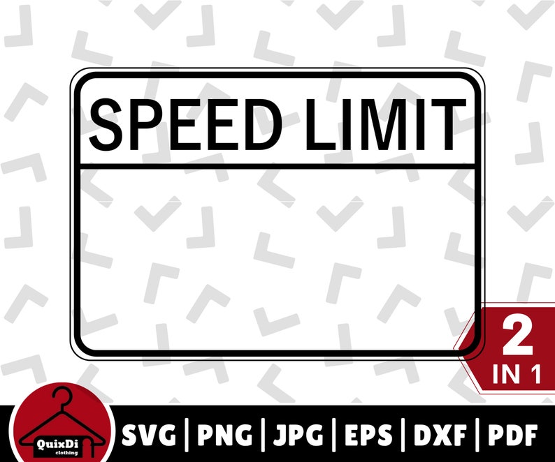 Blank Speed Limit SVG Speed Limit Clipart Road Sign SVG - Etsy