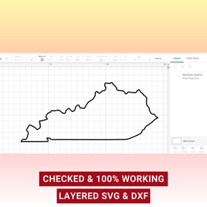 Kentucky Outline SVG, Kentucky State Map Vector File, States of America ...