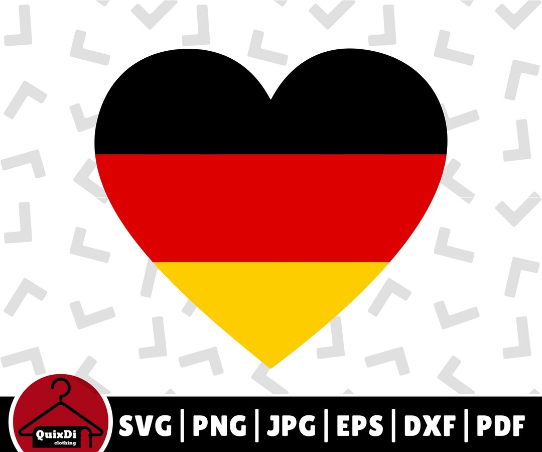 Germany Heart Shaped Flag SVG, German Heart Clipart Cnc File ...