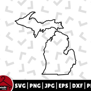 Michigan State Outline SVG, MI State Map Cut File, States of America ...