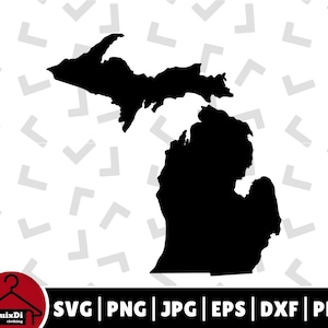 Michigan State SVG, MI State Map Cut File, States of America Silhouette ...