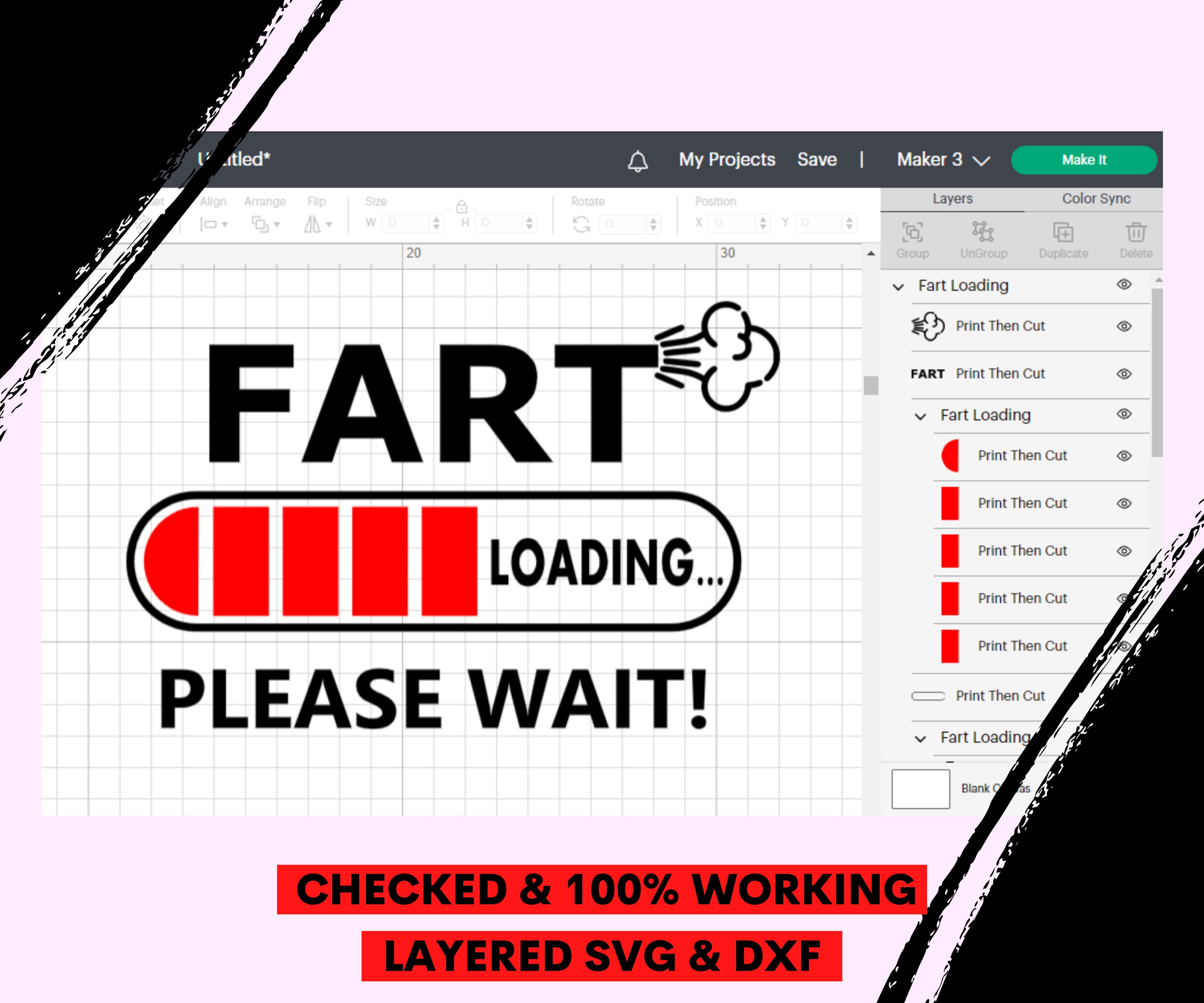 Fart Loading Please Wait SVG Baby Bodysuit Clipart Cnc File - Etsy