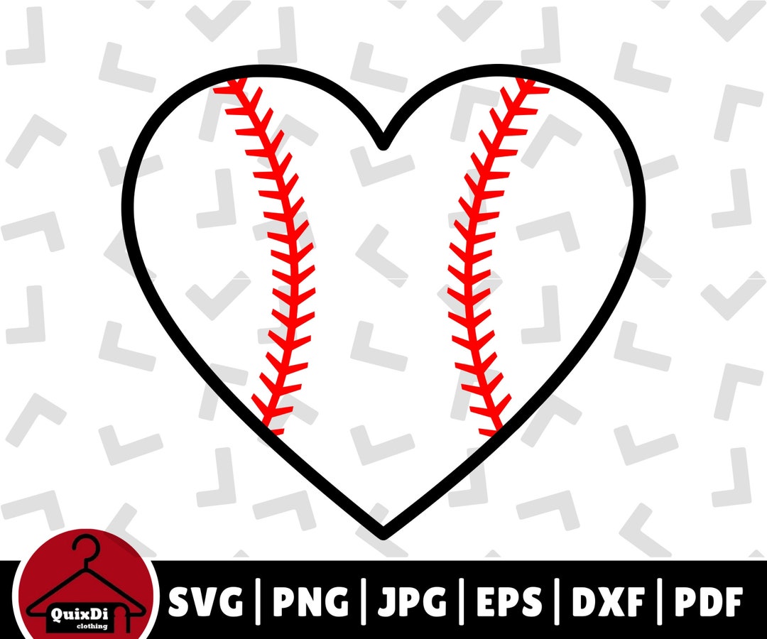 Baseball Heart Svg | Baseball Laced Heart Clip Art | Baseball Stitches ...
