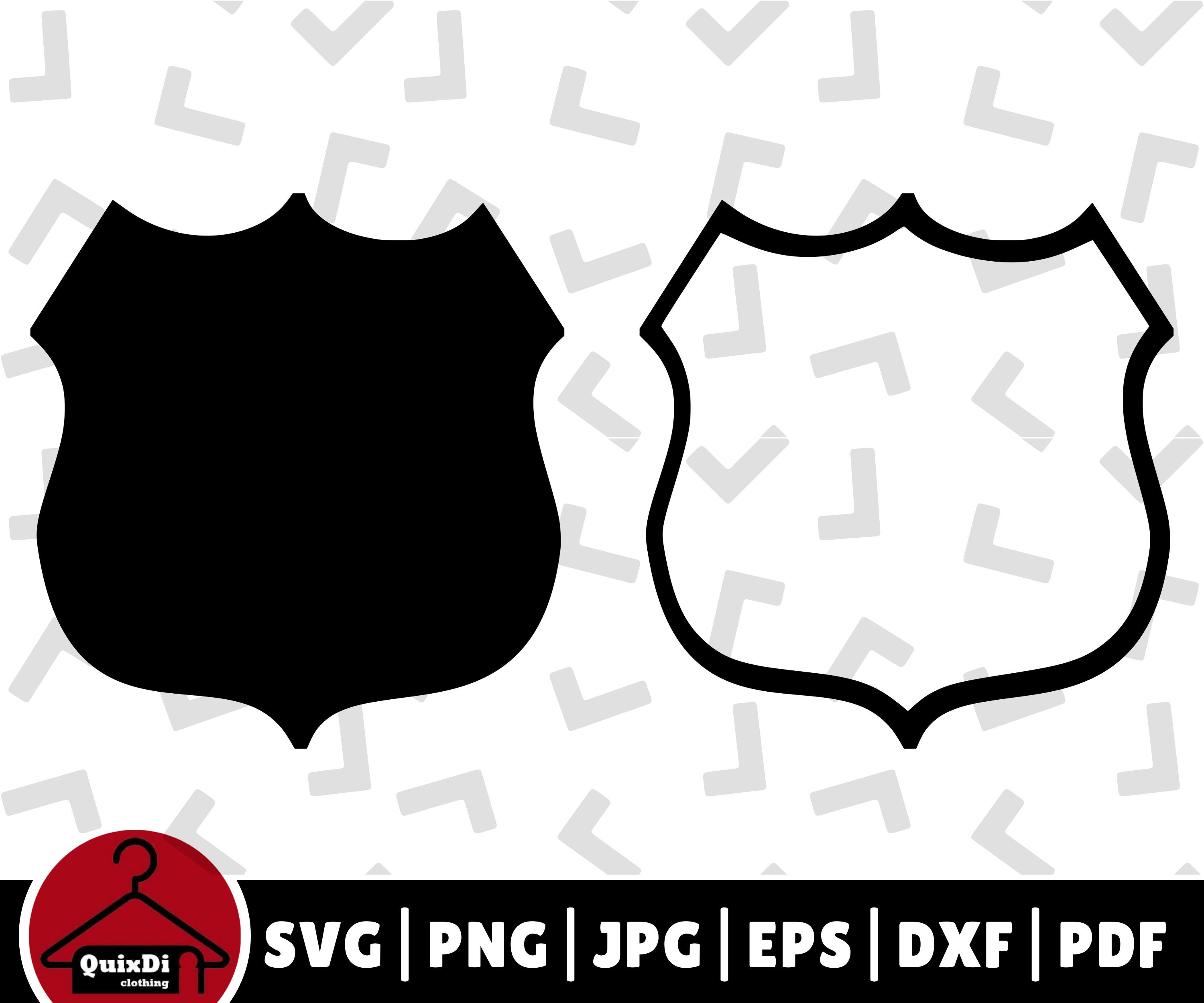 Blank Police Badge Outline