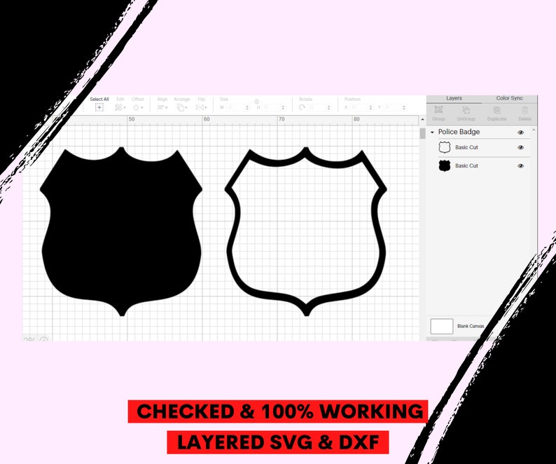 Police Officer Badge Svg Police Badge Outline Silhouette | Etsy