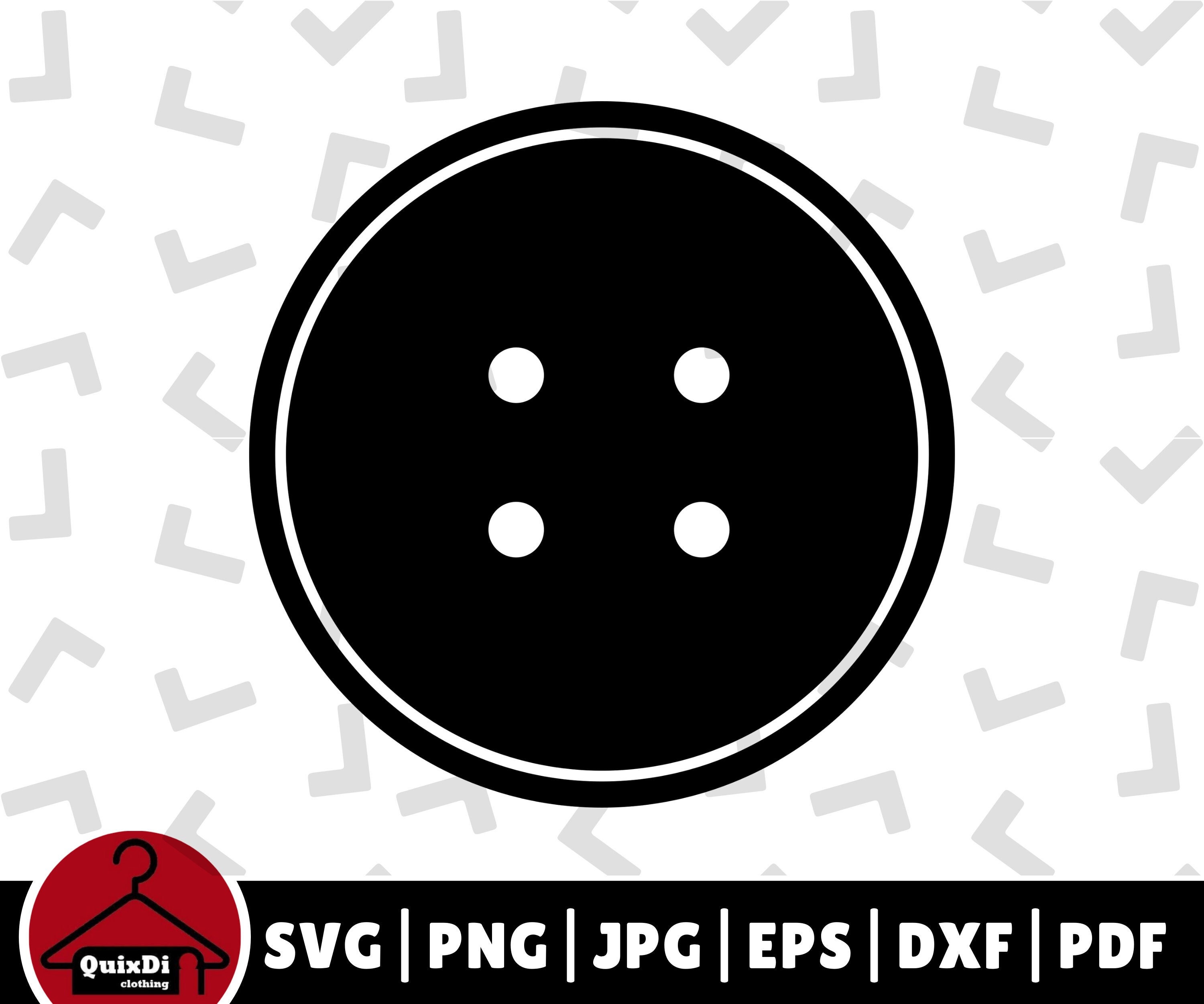 Sewing Button Svg Seamstress Craft Button Png Silhouette - Etsy