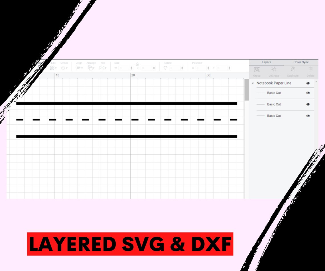Notebook Paper Lines Svg Dotted Lines Svg School Paper Svg - Etsy