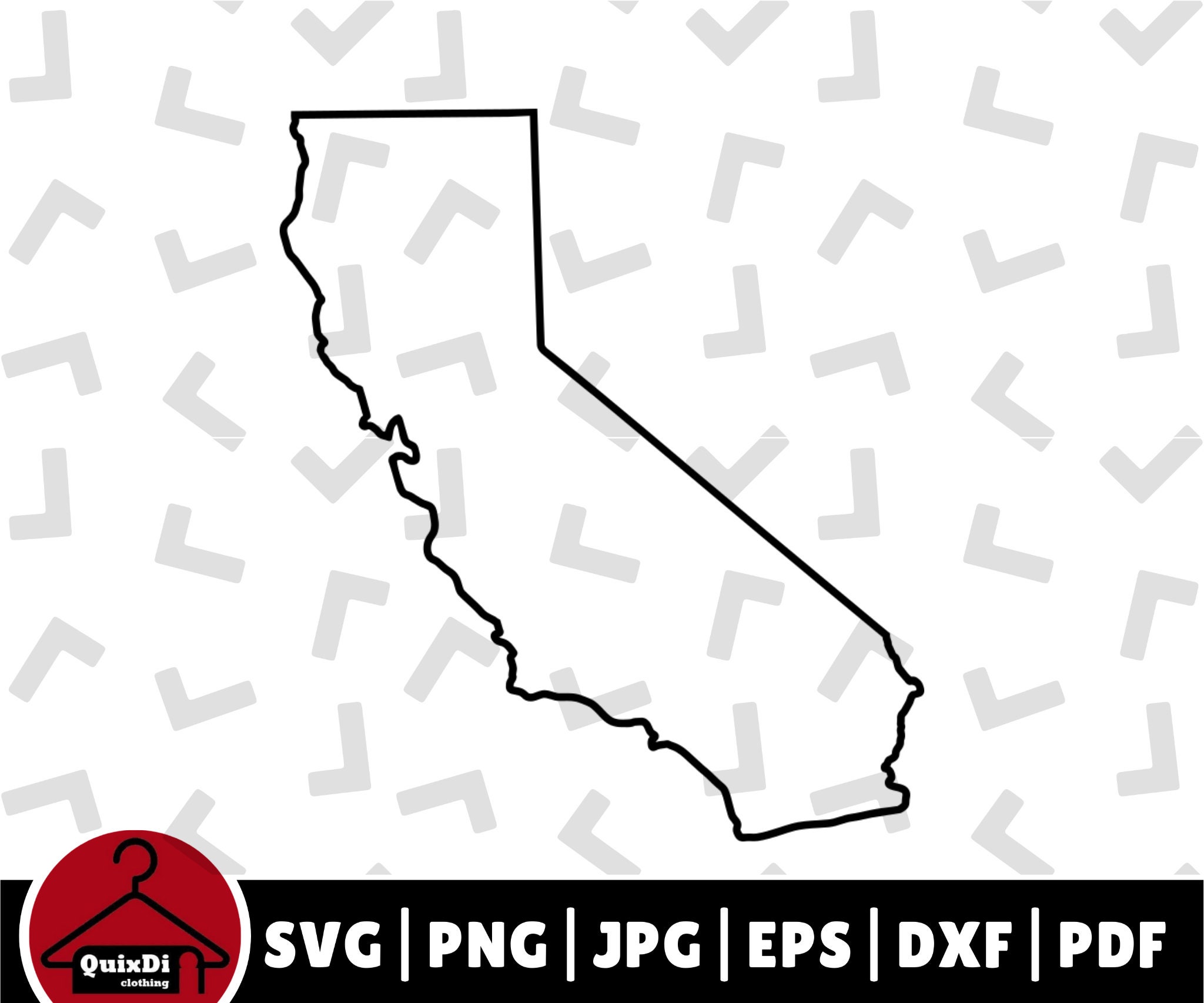 California State Outline Clip Art