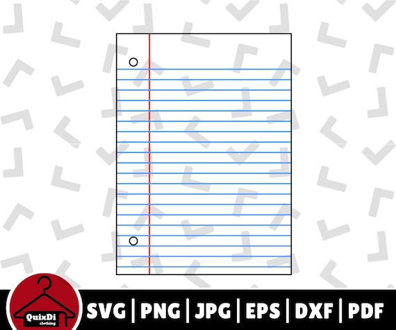Ruled Notebook Paper SVG Lined Paper Svg Cut File Paper - Etsy Denmark