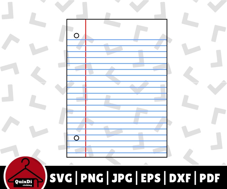 Ruled Notebook Paper SVG Lined Paper Svg Cut File Paper - Etsy