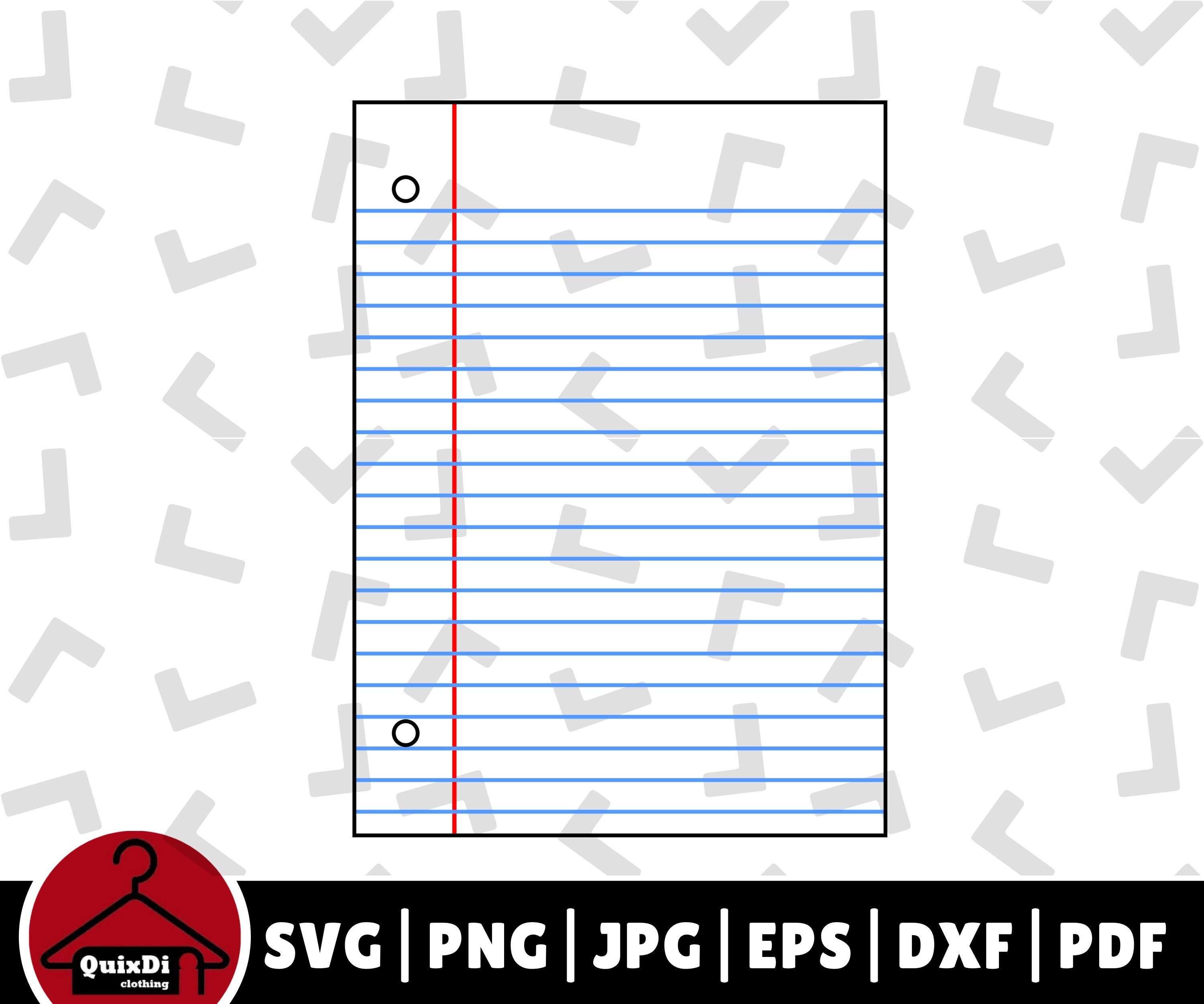 Ruled Notebook Paper SVG Lined Paper Svg Cut File Paper - Etsy Australia