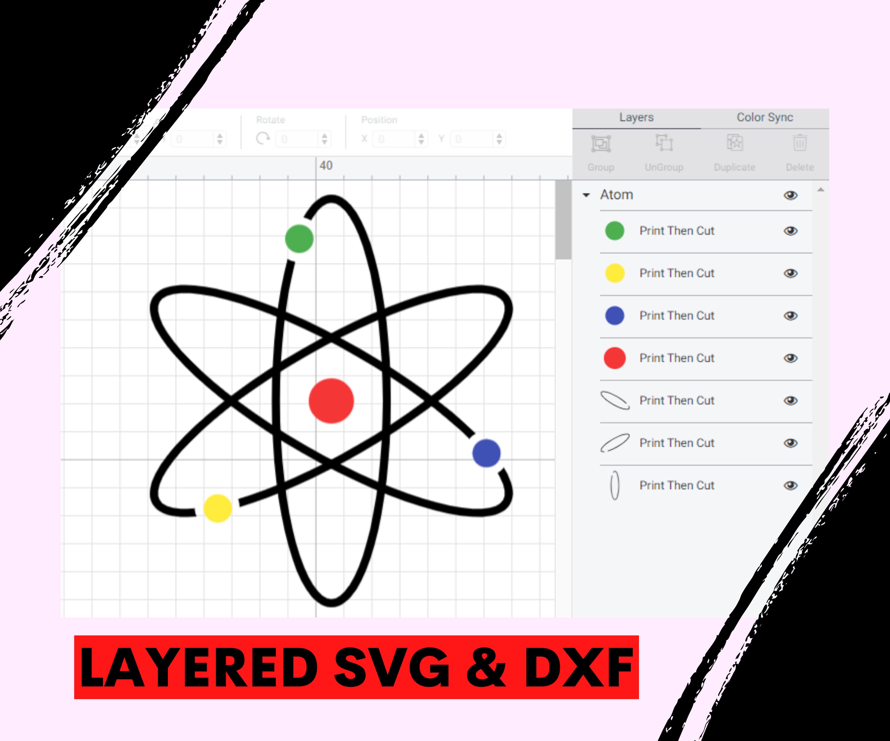Atom Svg Vector File Science Atom Clip Art Chemistry PNG - Etsy
