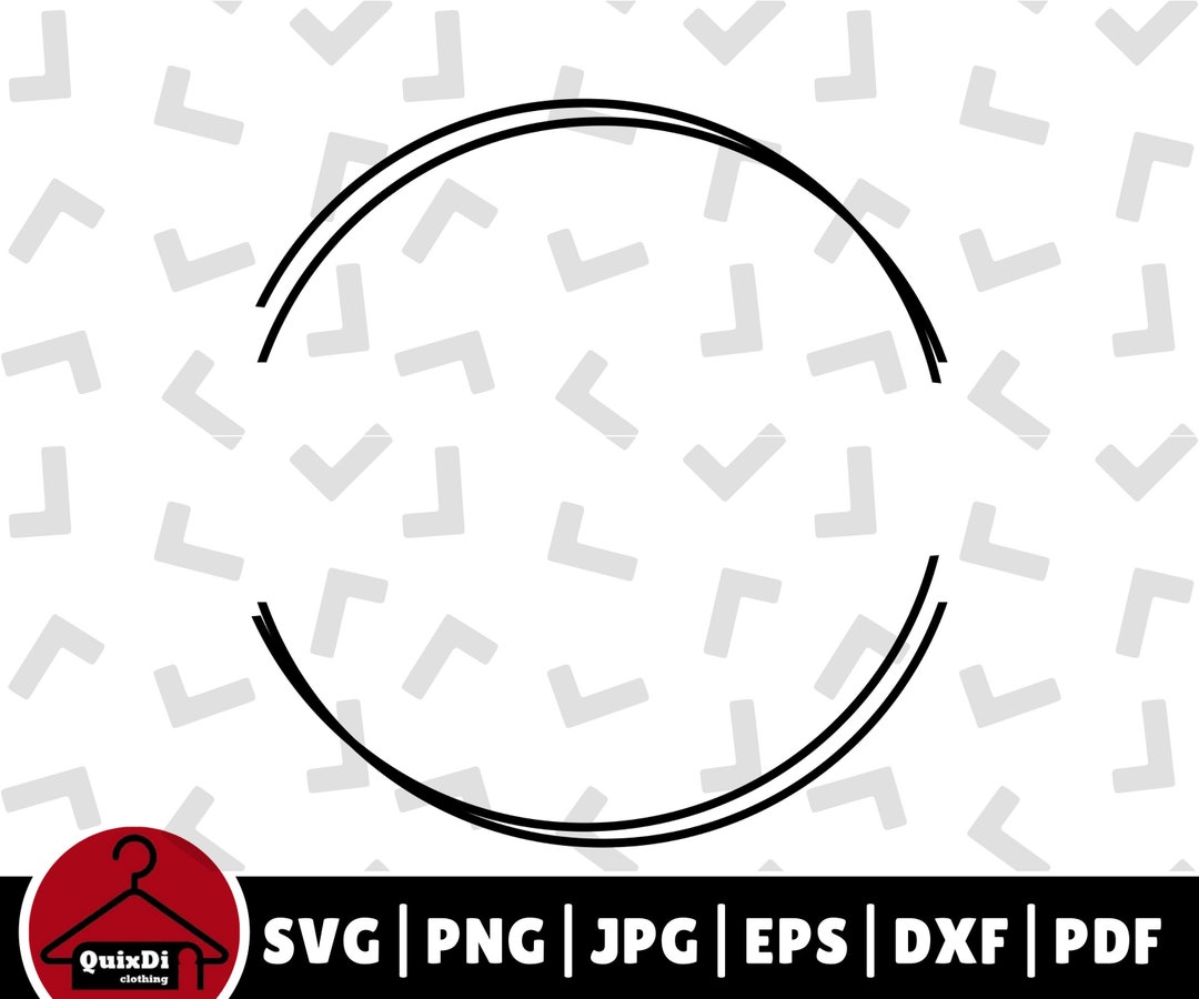 Circle Split Frame Svg, Circle Monogram Vector File, Geometric Round ...