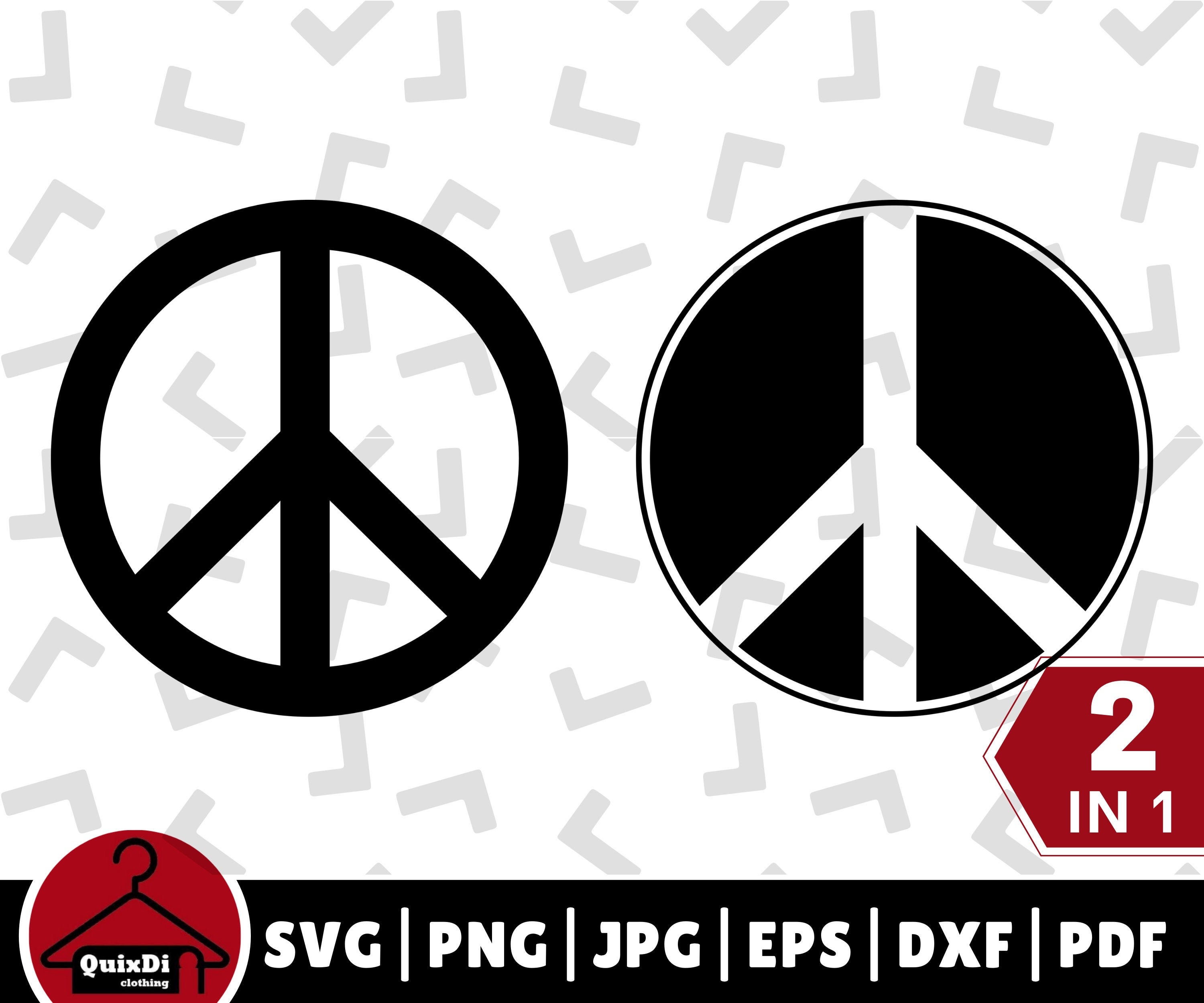 Peace Sign SVG File Peace Symbol Clip Art Silhouette Cut File - Etsy