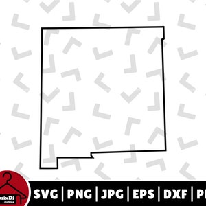 New Mexico Outline SVG, New Mexico State Map Vector File, TX States of ...