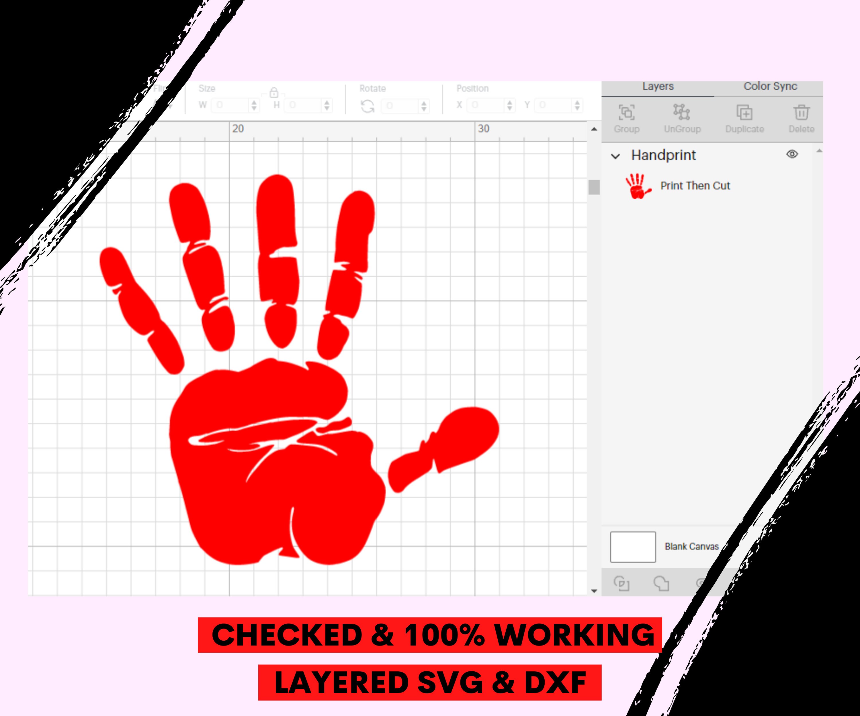 Handprint SVG Hand Cut File Hand Palm Clipart Cnc File - Etsy Canada