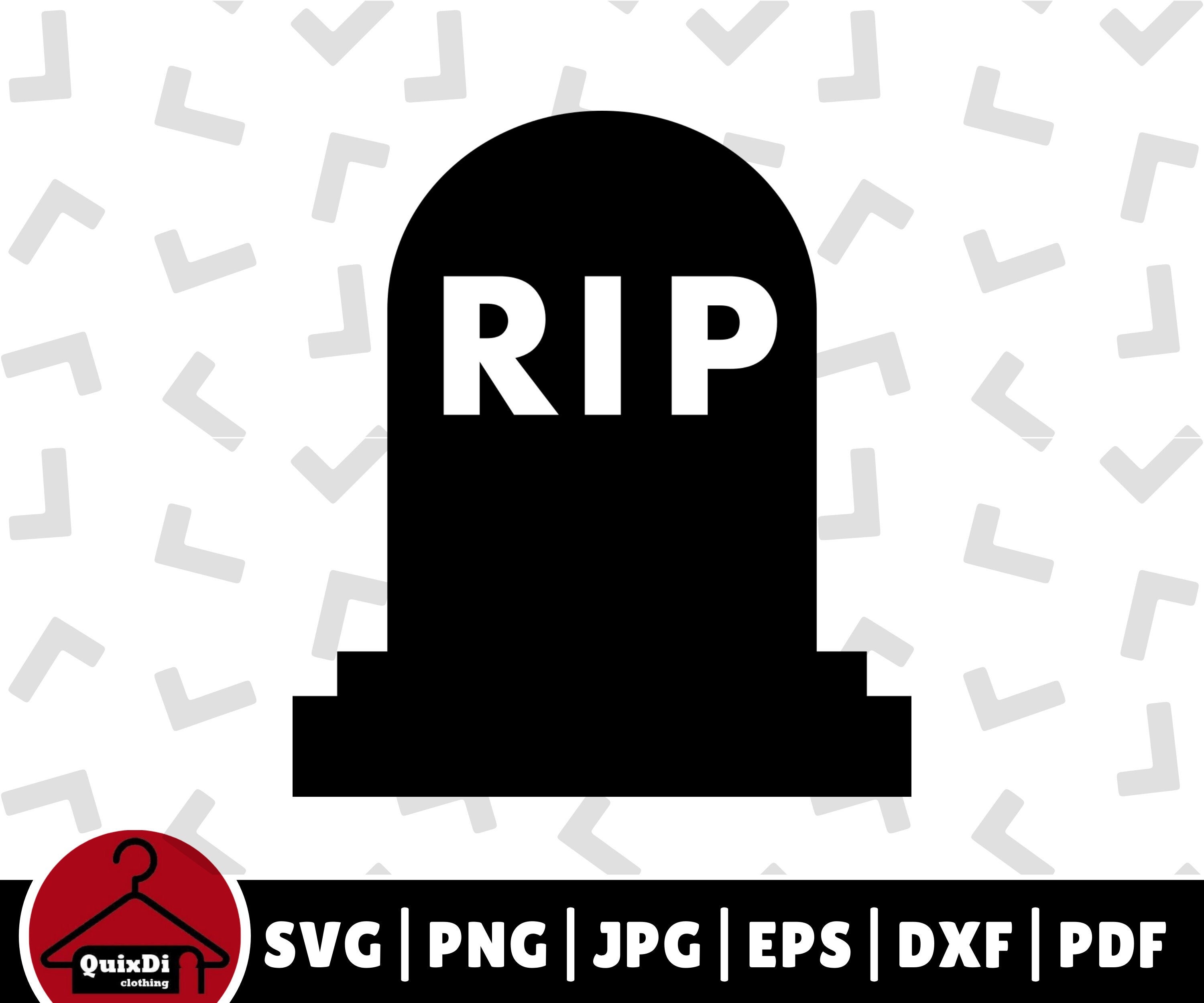 RIP Tombstone SVG Headstone Gravestone Cemetery Clipart Cnc - Etsy