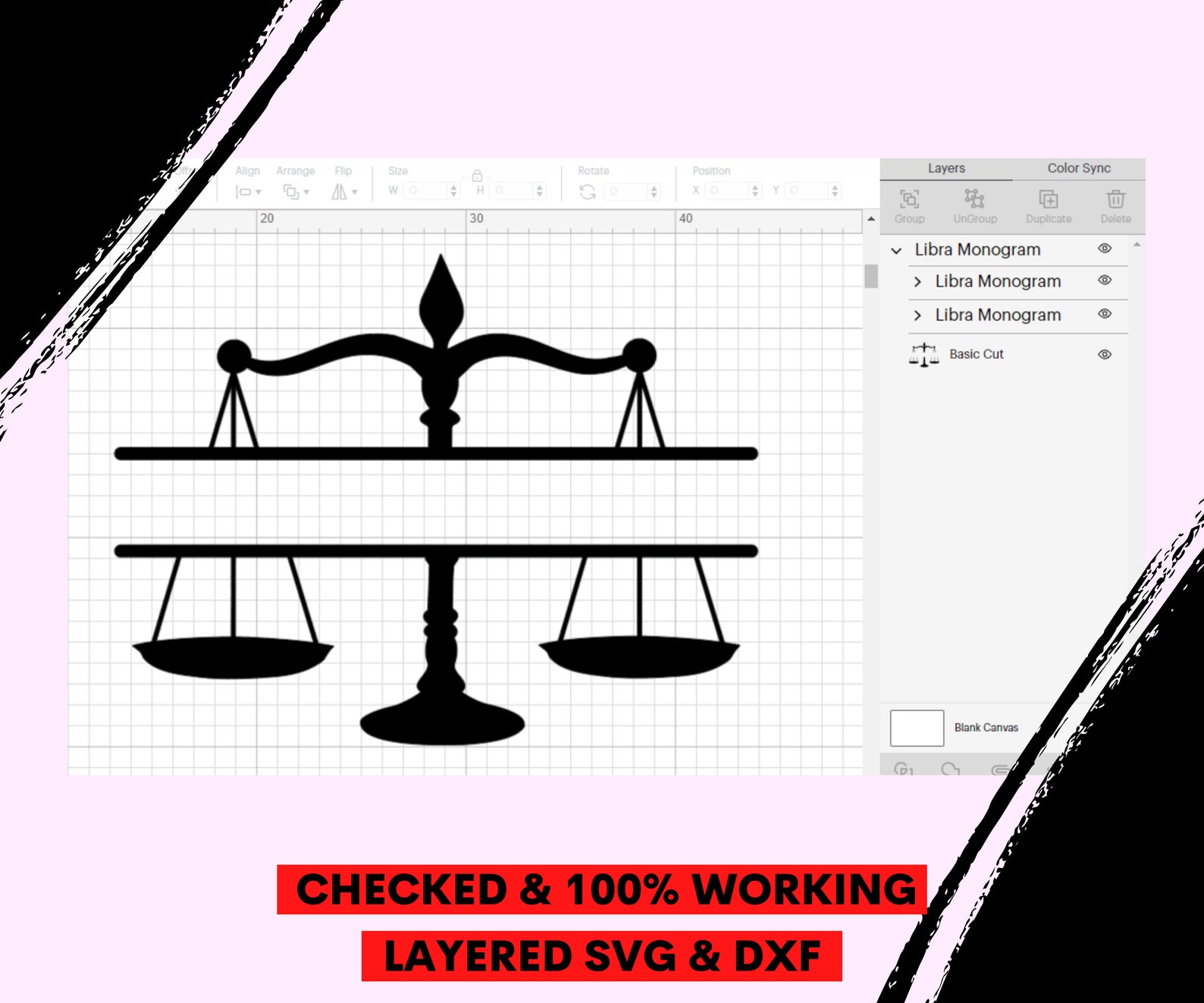 Justice Scales Split Svg Scale Monogram Clip Art Libra Cnc - Etsy Canada