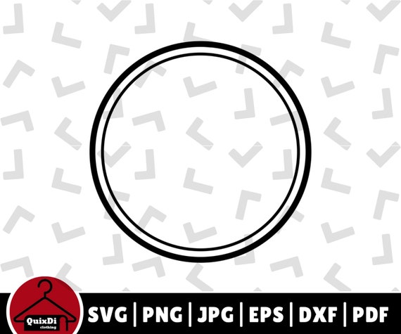 Double Circle Frame With Center Middle Cutout Circle Svg Photo | Etsy