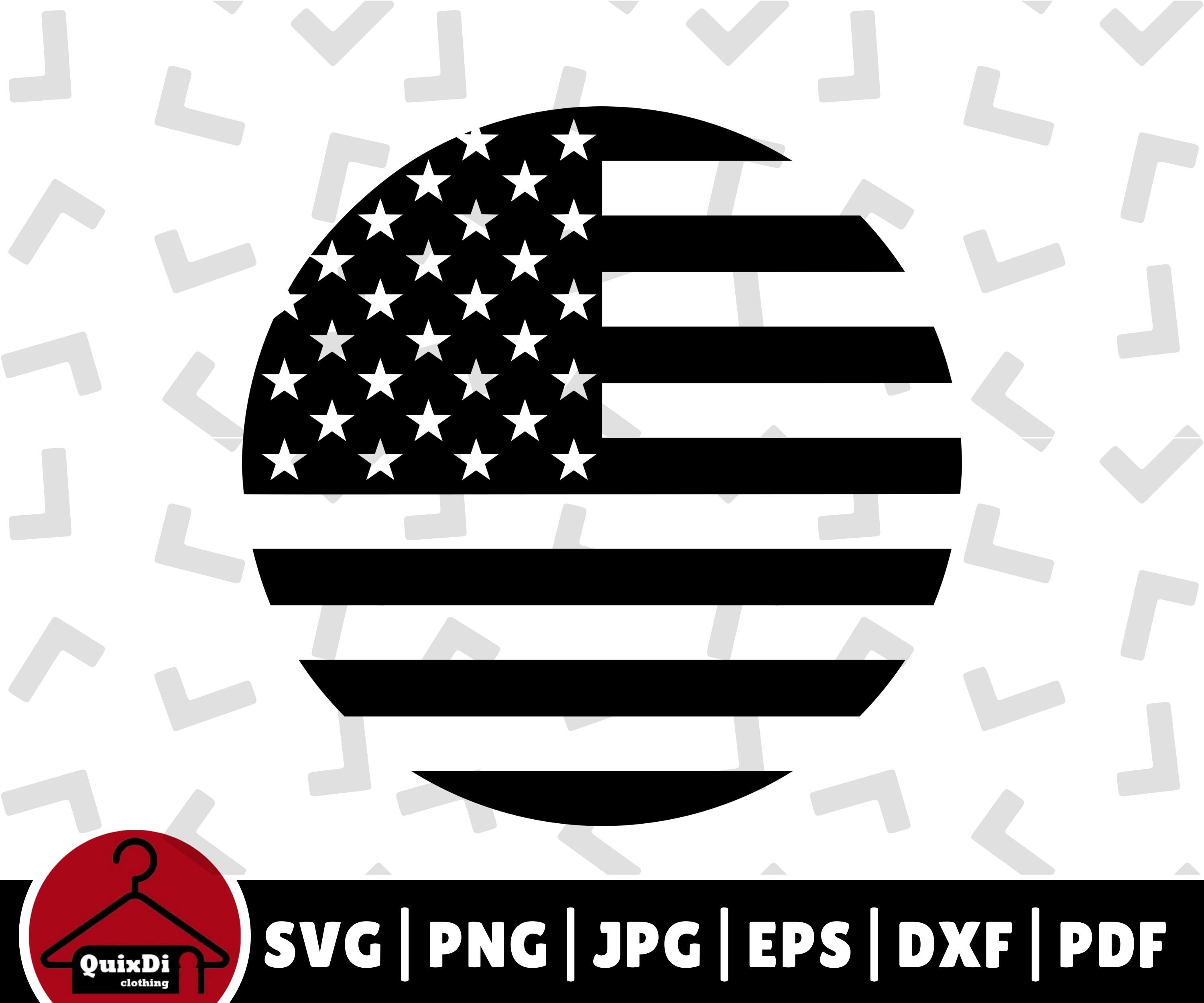 Round US Flag Svg Circle American Flag Vector Cut File - Etsy UK