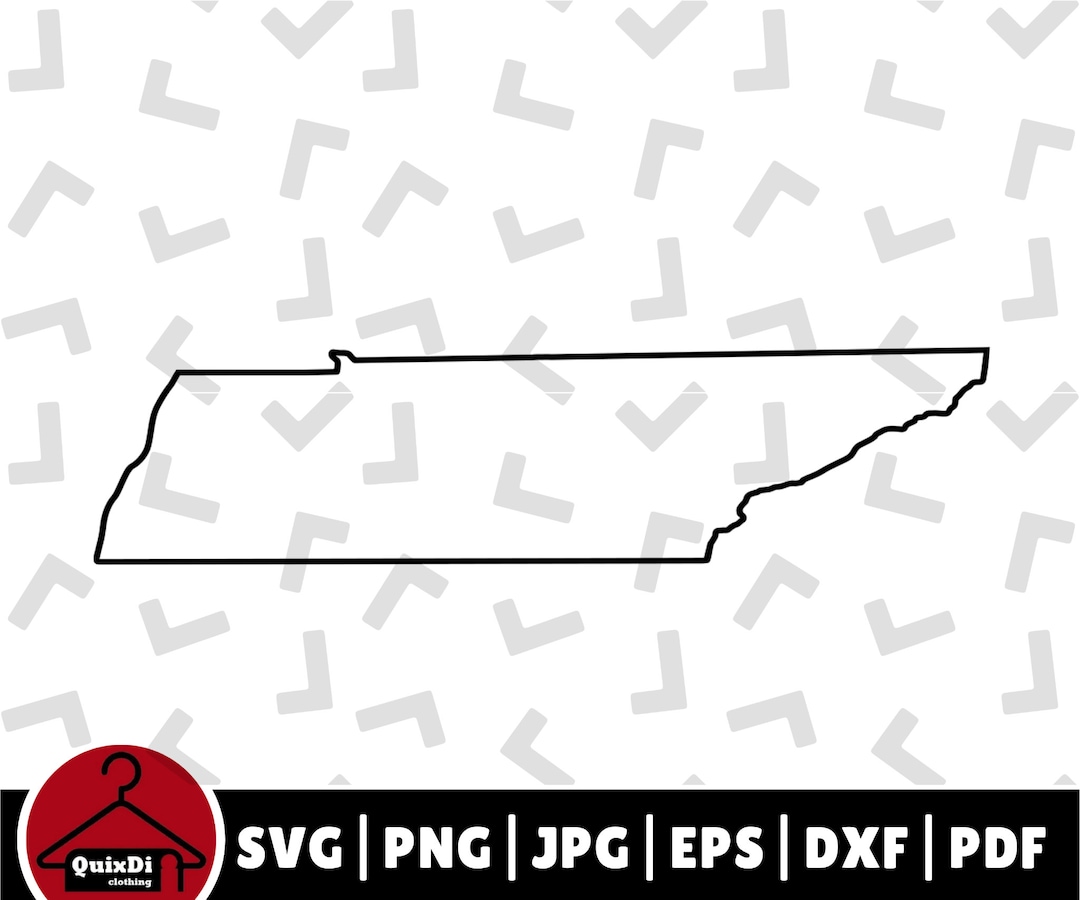 Tennessee Outline SVG, Tennessee State Vector File, TN States of ...