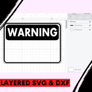 Blank Warning Sign SVG Files, Keep Out Svg, Stay Out, Caution Silhouette - Cricut - Instant ...