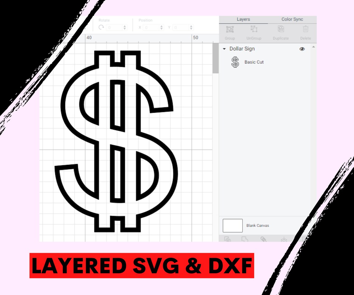 Dollar Sign Svg Dollar Symbol Outline Clip Art USD Vector | Etsy
