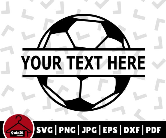 Soccer Ball Monogram SVG File Soccer Name Frame PNG Split | Etsy