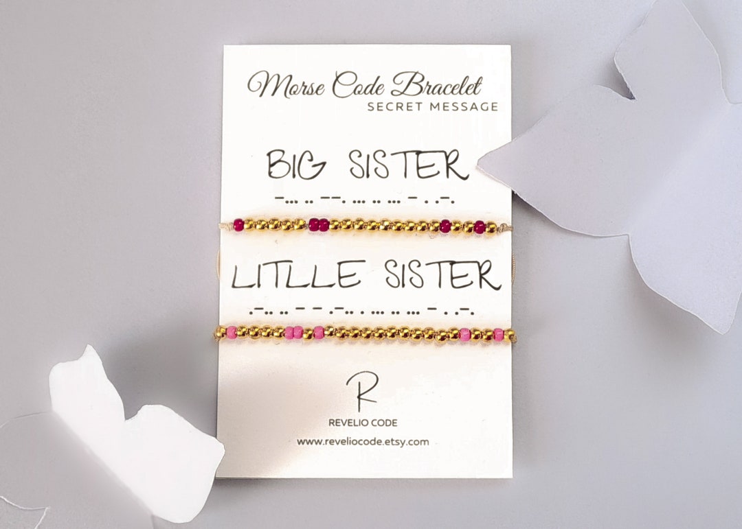 Sisters Morse Code Bracelet Morse Code Gold Bracelet - Etsy