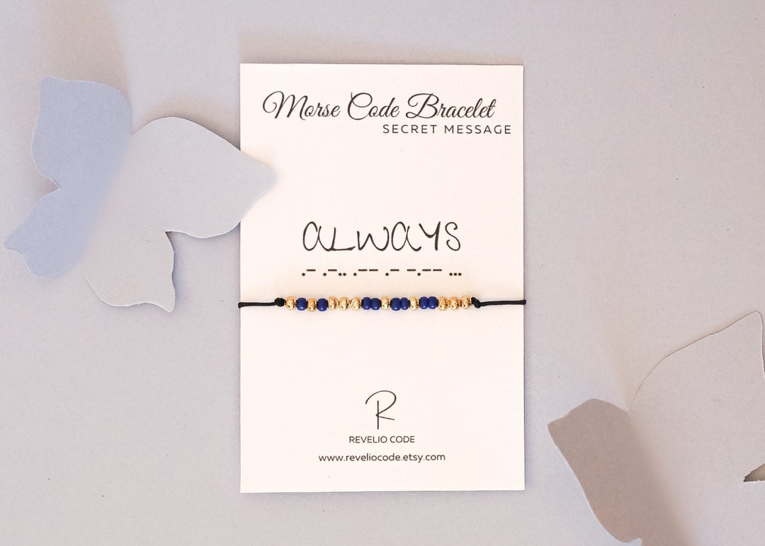 Always Morse Code Bracelet, Morse Code Gold Bracelet, Mother Day Gift ...