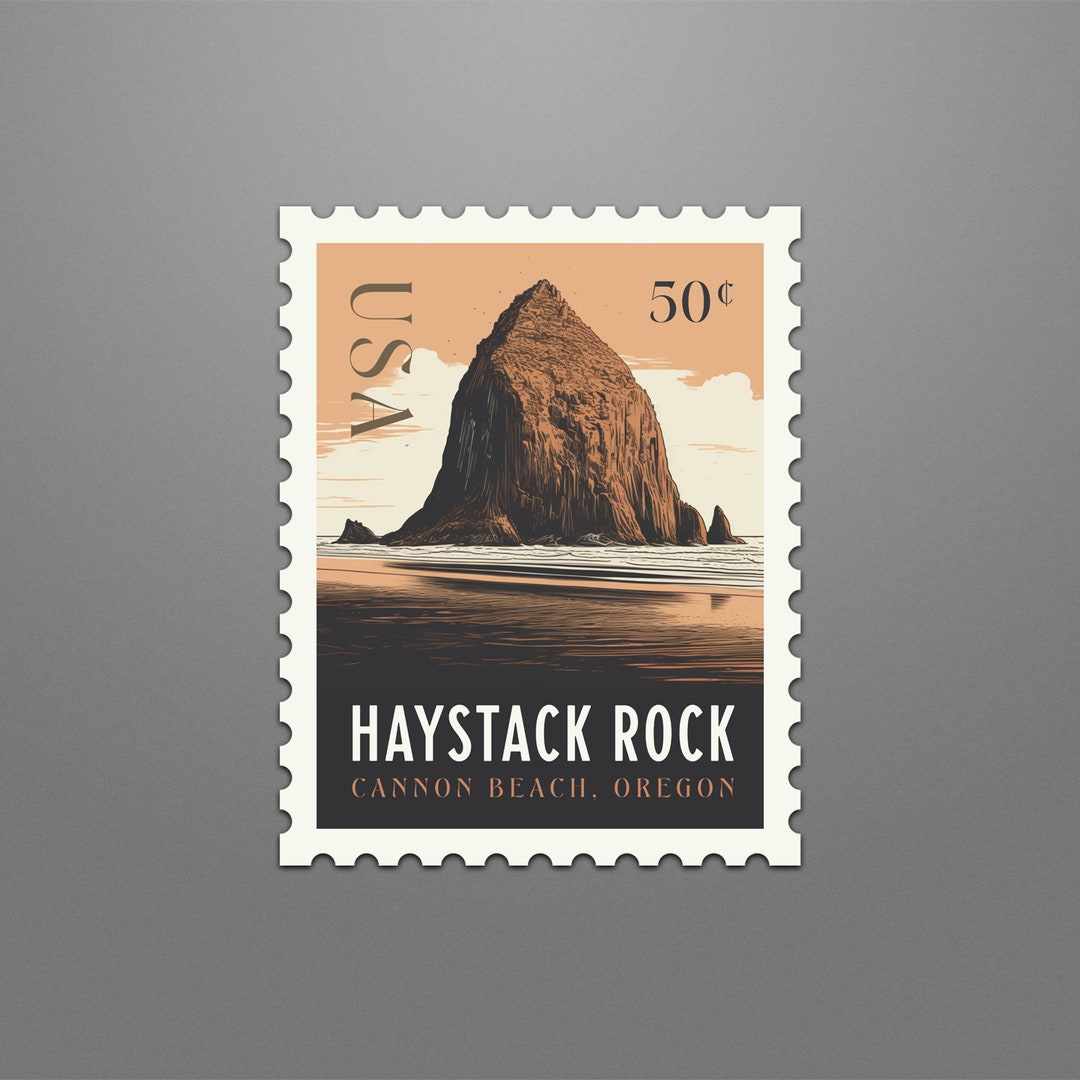 Haystack Rock Oregon Magnet Cannon Beach Oregon Magnet Haystack Rock ...
