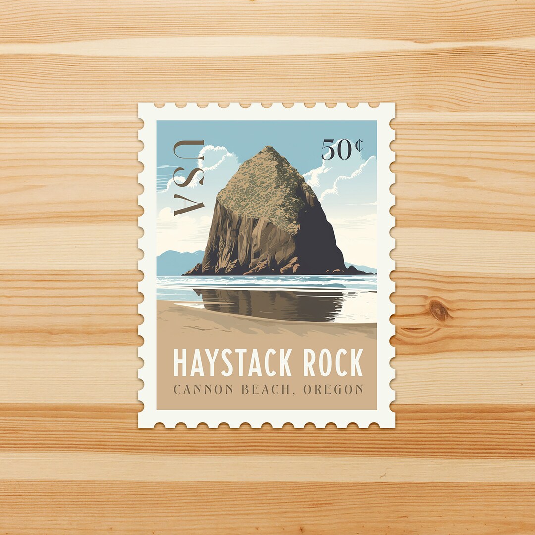 Haystack Rock Oregon Vinyl Sticker - Cannon Beach Oregon Vinyl Sticker ...