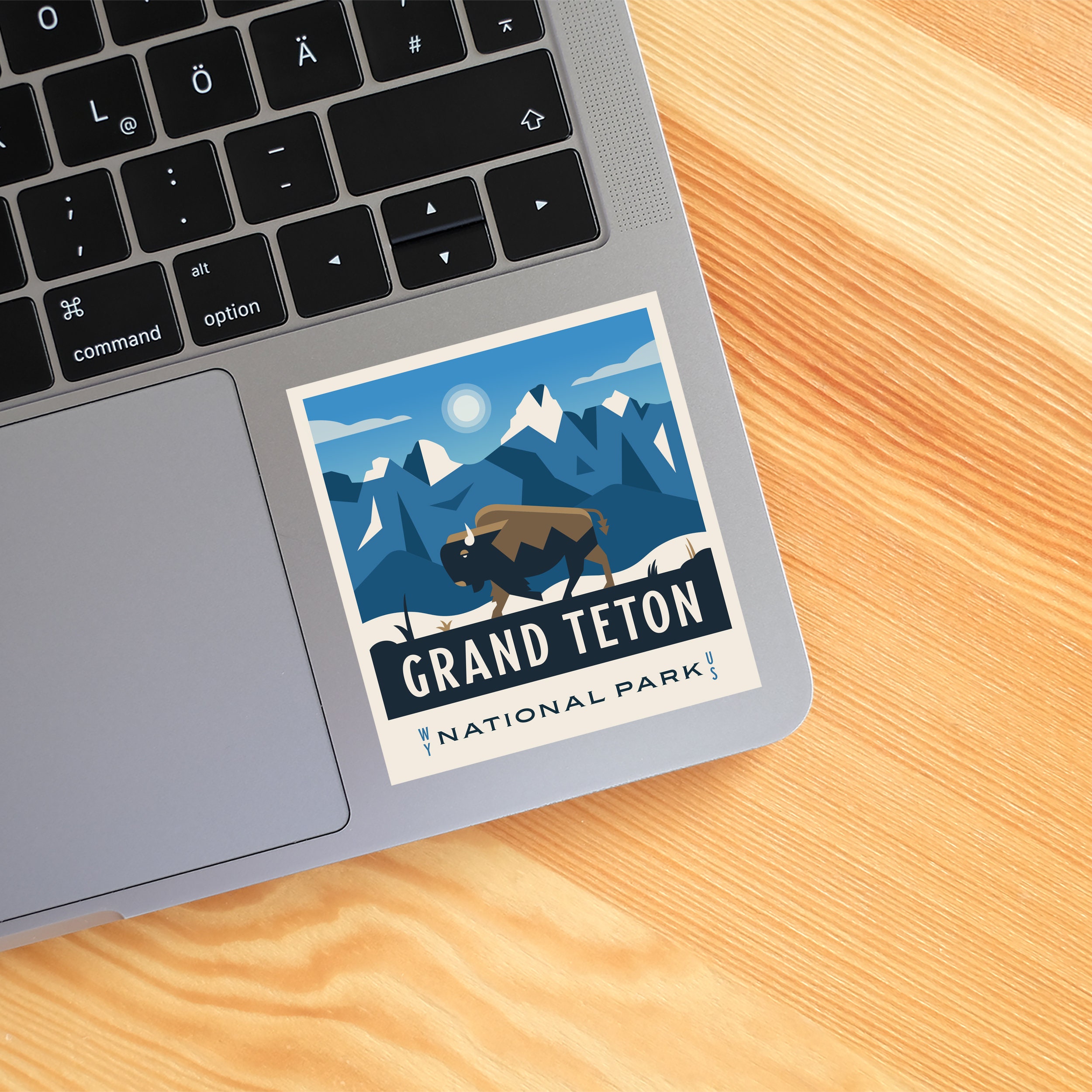 Grand Teton National Park Vinyl Sticker - Grand Teton Wyoming Sticker ...