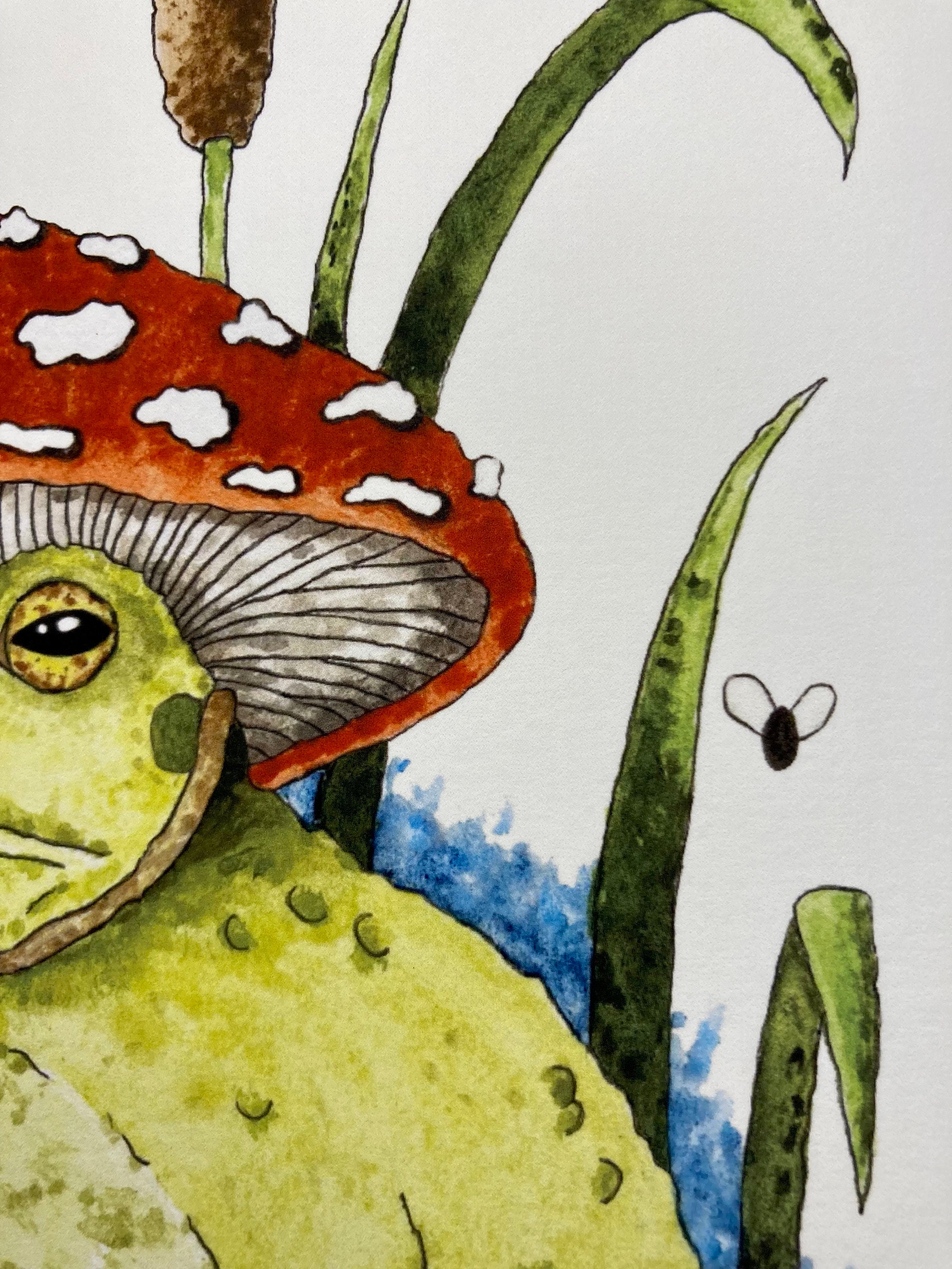 FANTASY TOAD PRINT, Goblincore, Cottagecore, Fantasy Art, Watercolor ...