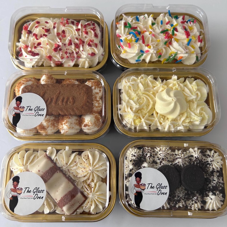 Box of 6 Cakes, Postal Treats/desserts. Baked Goods, Cake Sample Box ...