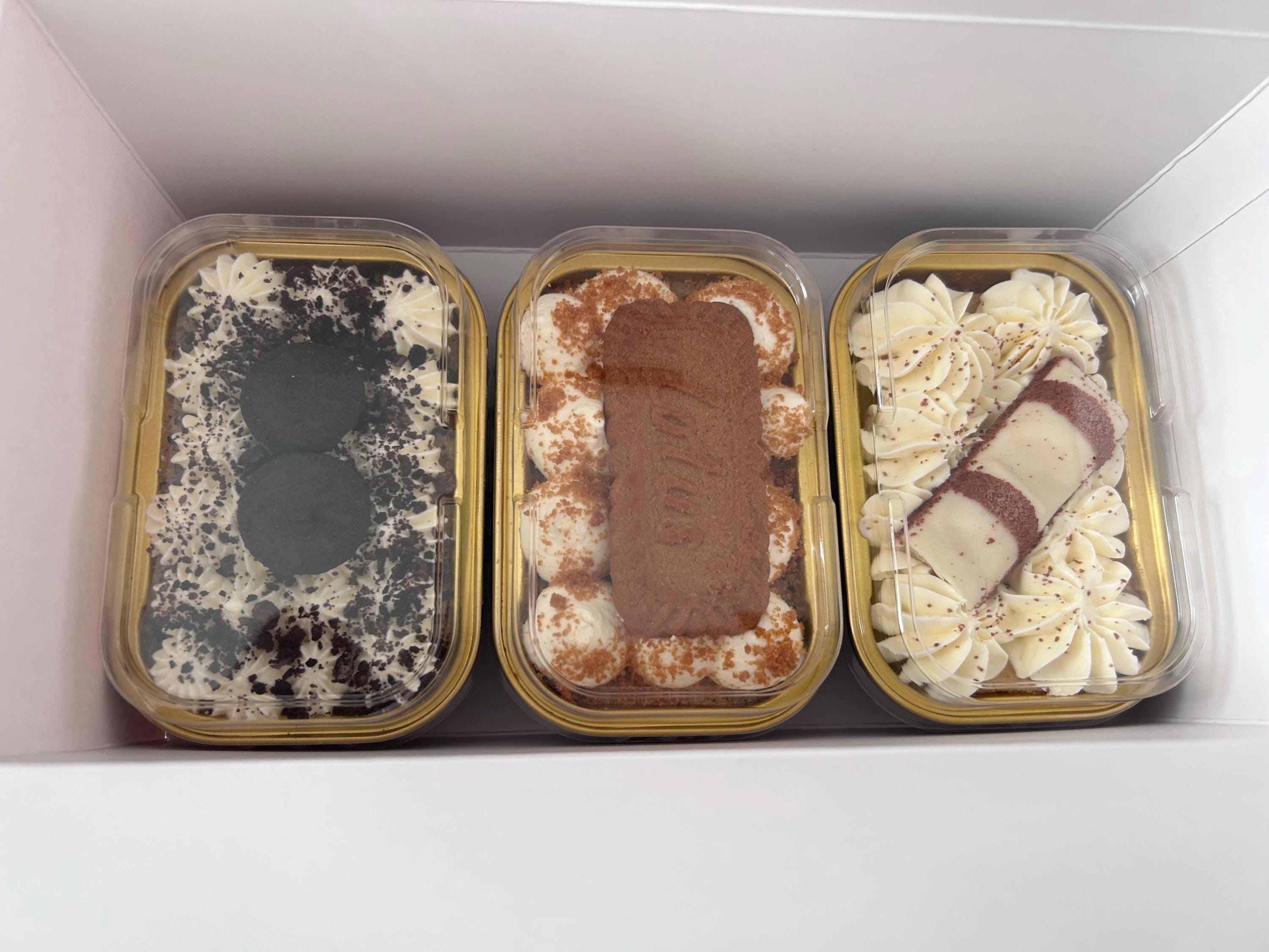 Box of 6 Cakes, Postal Treats/desserts. Baked Goods, Cake Sample Box ...