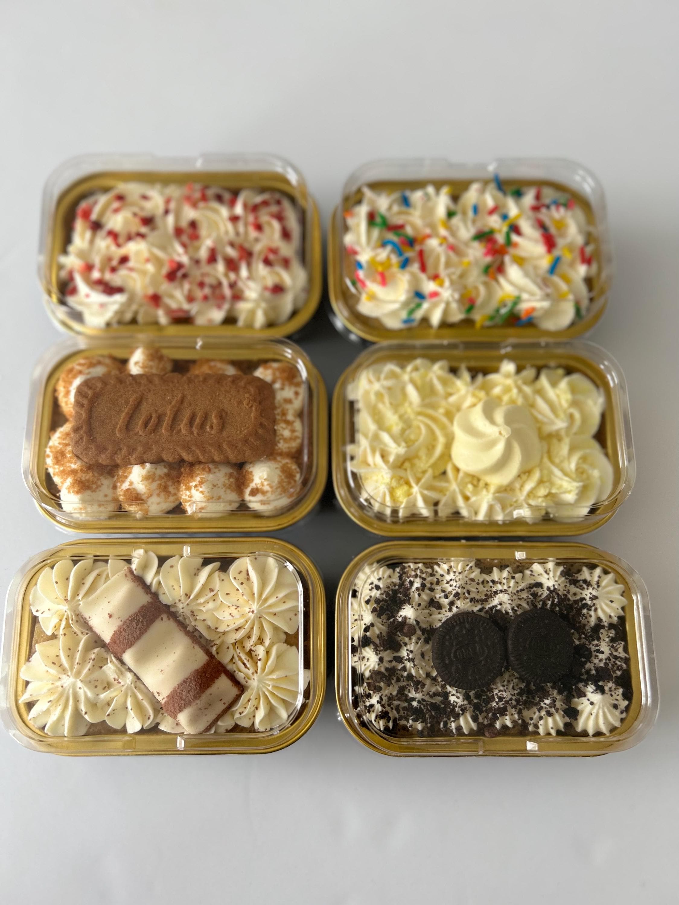 Box of 6 Cakes, Postal Treats/desserts. Baked Goods, Cake Sample Box ...