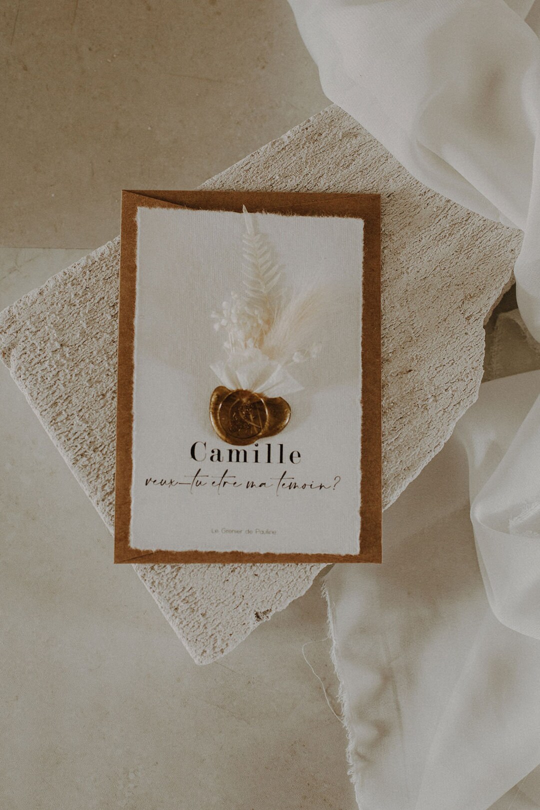 Flower Card "will You Be My Witness?" Wedding Witness Request Dried ...