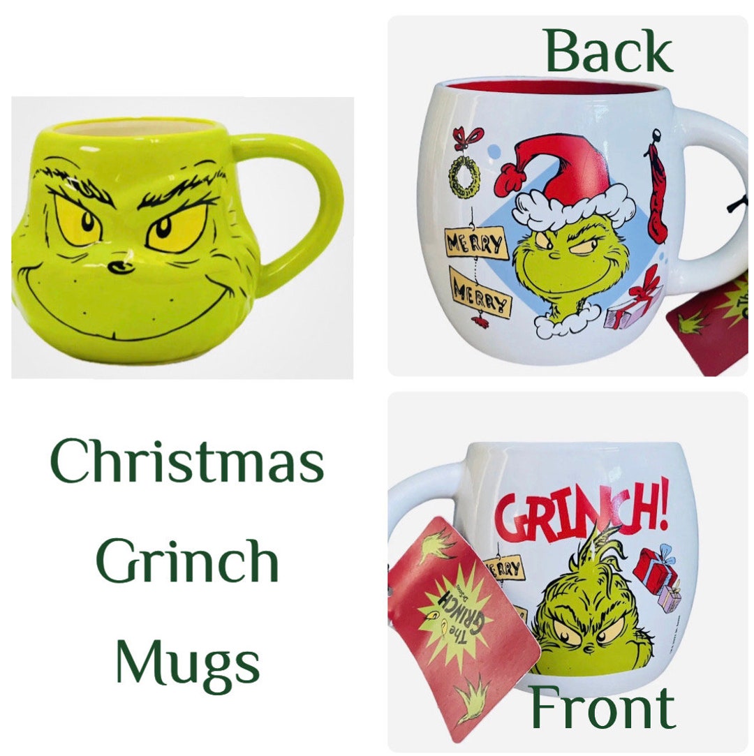 The Grinch 3D Face Mug Dr Seuss Tea Coffee Novelty Cup Gift - Etsy
